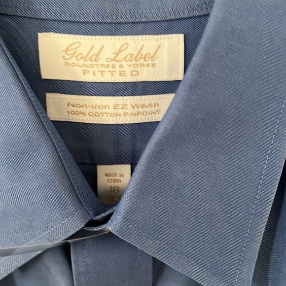 Roundtree & Yorke | Shirts | Gold Label Fitted Mens Dress Shirt 633 ...
